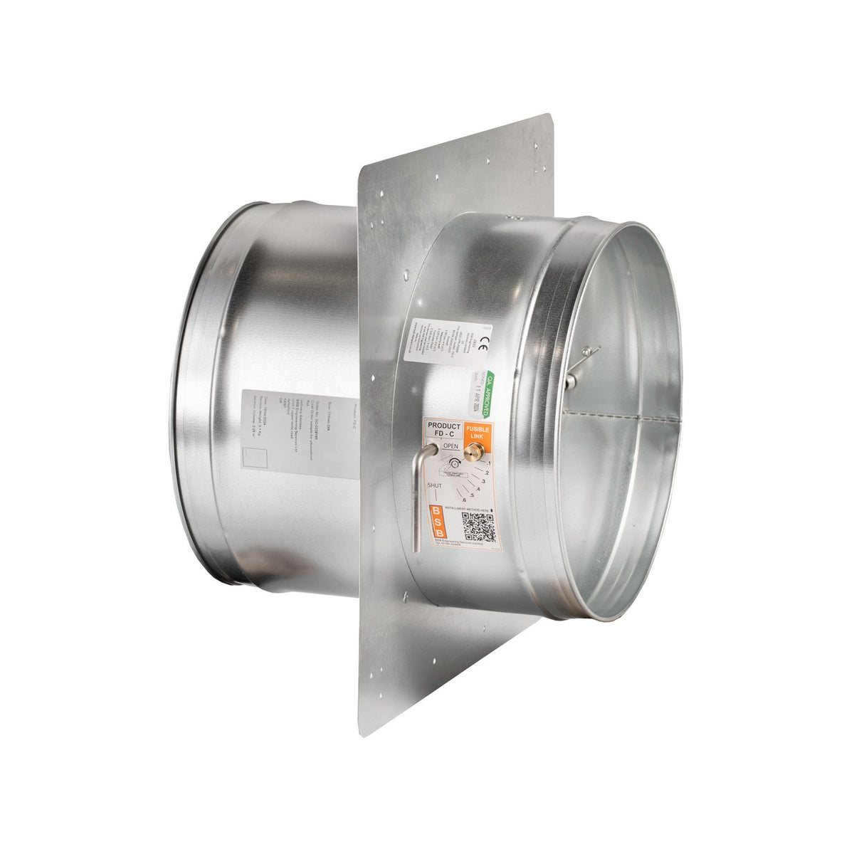 FD Series, Type C, Galvanised Steel Blades Out of Airstream, Angle Fra ...