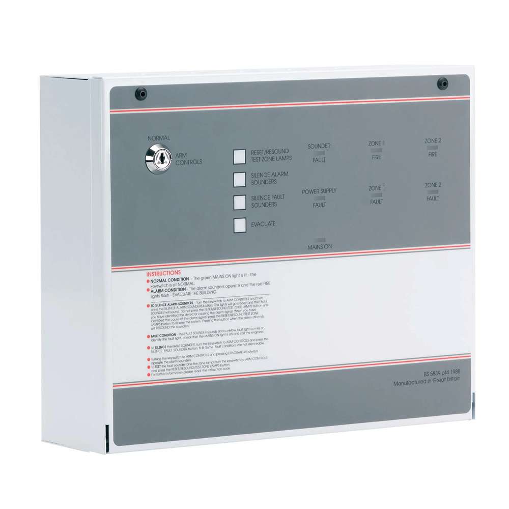 FP 2 Zone Conventional Fire Alarm Panel – INBUILD UK