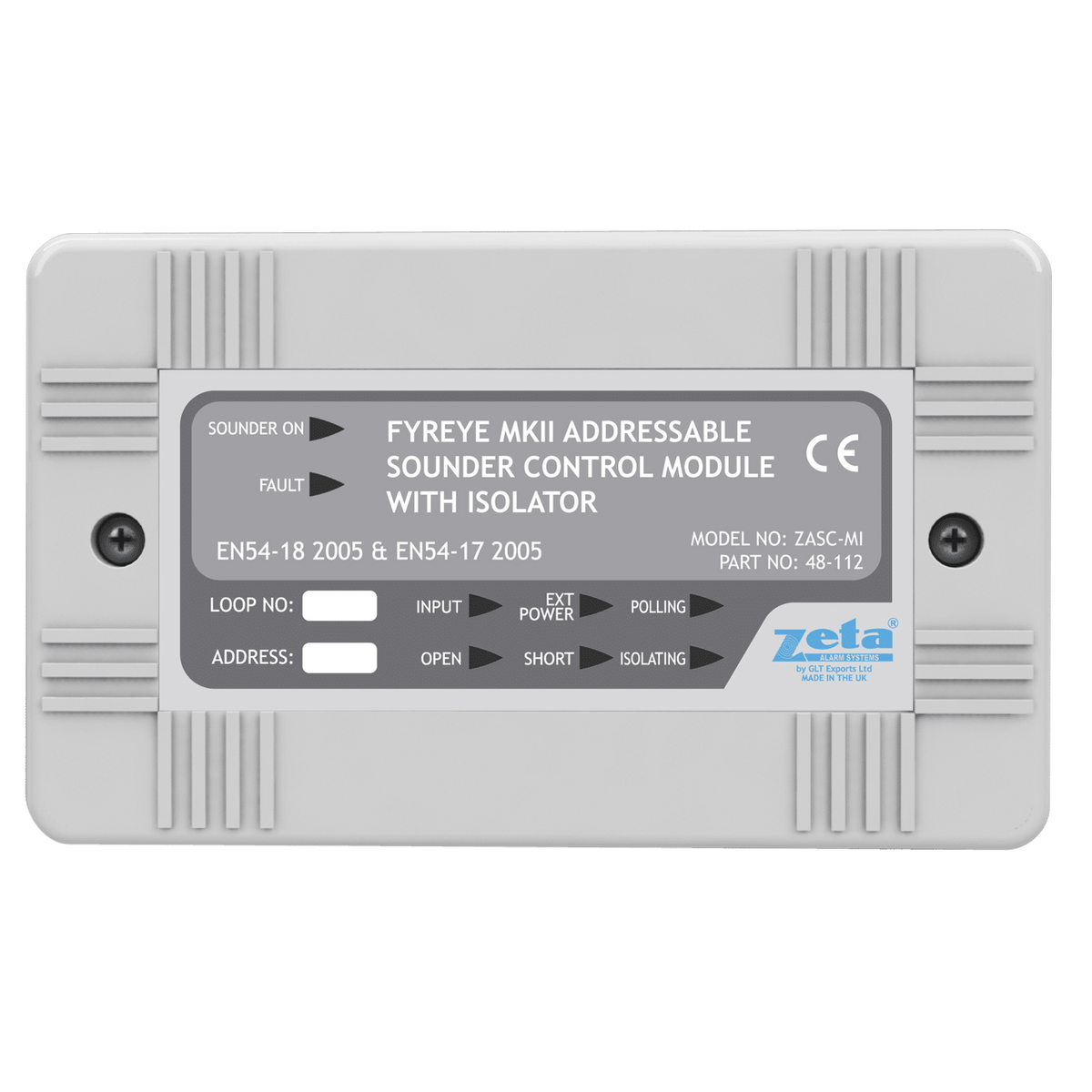 Fyreye MkII Addressable Input/Output Module with S/C Isolator (loop ...