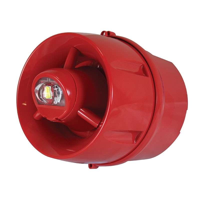 CAST Weatherproof Hi-Output Wall VAD Sounder (deep base) (IP55) RED ...